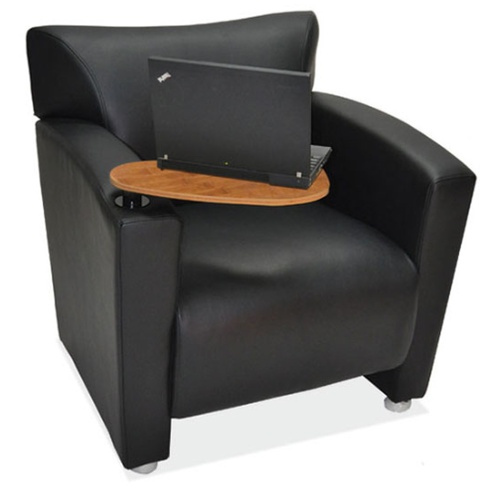 Leather Club Chair w/ Tablet Arm - Guest Seating | Discount Furniture