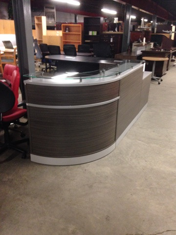 Used, Reception Desk, 110" W x 31.5" D
