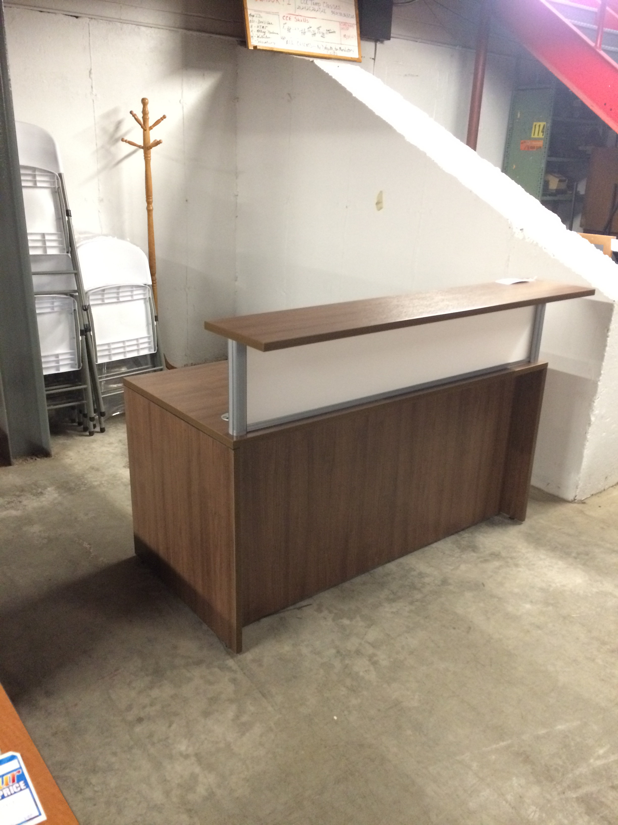 RECTANGULAR RECEPTION DESK W/TRANSACTION TOP