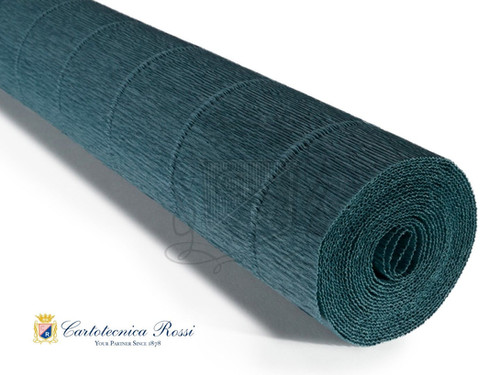 Crepe Paper Roll #560, Italian 180g Petrol Blue | Crepe Paper Crafts