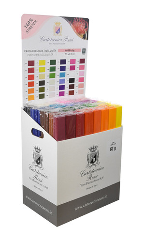 Assorted Crepe Paper 60g/ 50cmx250cm/ Box from 128 pz | Crepe Paper Crafts