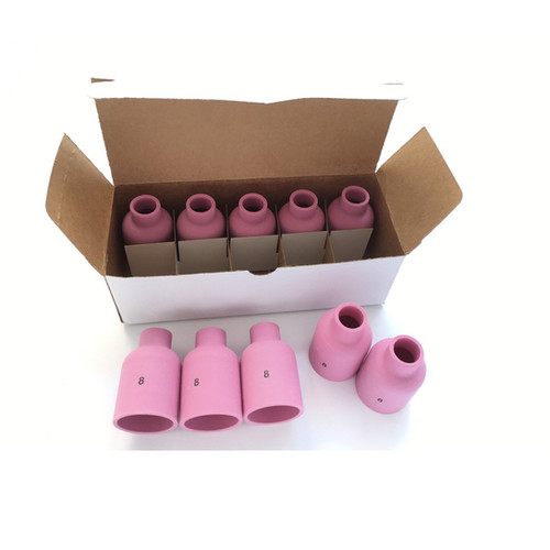 TIG Welding Gas Lens Cup 1/2" Bore No8 Large Diam 10pc 57N74 | weldsumable