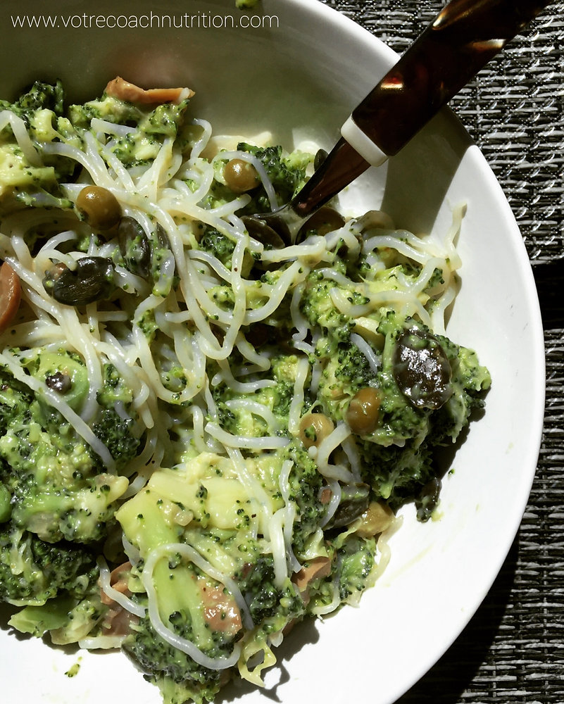 Nouilles gourmandes de konjac aux brocolis 🍜