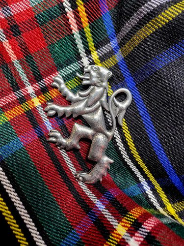 Fancy Lion Kilt Pin Pewter | Kommando Kilts
