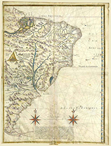 Mapa de toda a costa do Brasil datado de 1627 | GoianArte