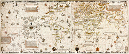 Mapa mundo de Diogo Ribeiro datado de 1529 | GoianArte