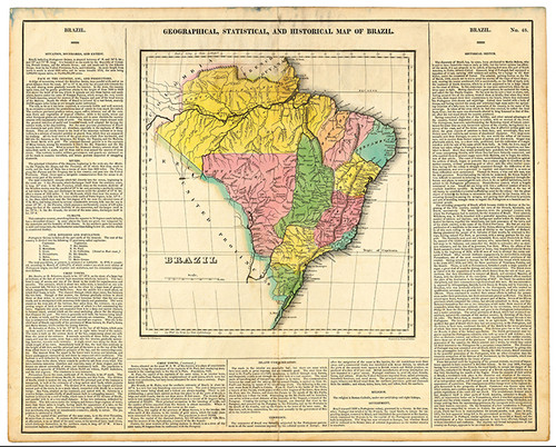 O último retrato do Brasil antes da independência, mapa datado de 1822 ...