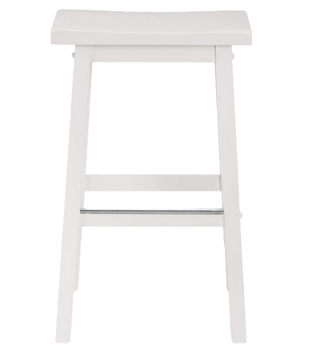 29"White Saddle Bar Stool | EVENT RENTALS