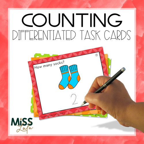 Differentiated Counting Task Cards | Miss Lulu
