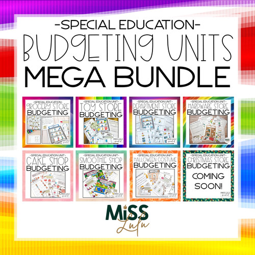 Budgeting Units & Worksheets Bundle for Special Education | Miss Lulu