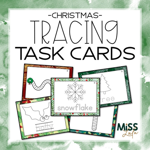Christmas Tracing Task Cards | Miss Lulu