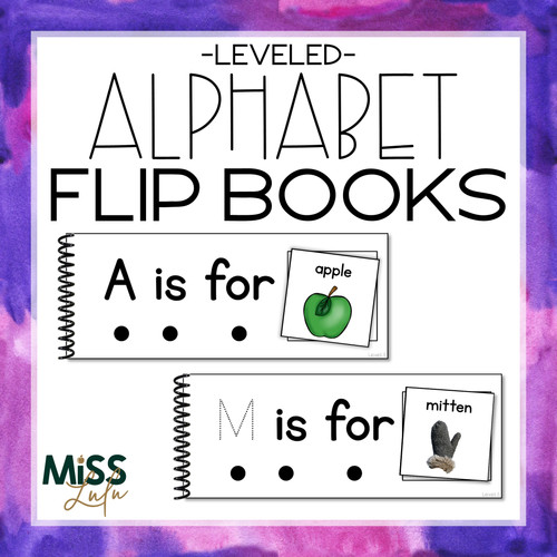 Leveled Alphabet Flip Books for Letter Identification & Handwriting ...