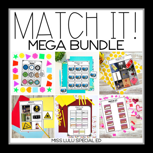Match It! Independent Matching Work Tasks Mega Bundle | Miss Lulu