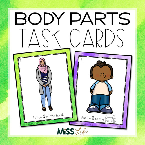 Identifying Body Parts Task Cards | Miss Lulu