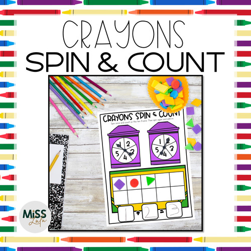 Crayons Spin & Count to 10 Freebie | Miss Lulu