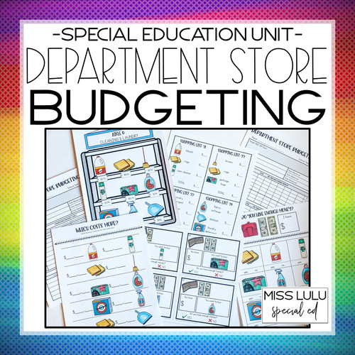 Department Store Budgeting Unit for Special Education with Google ...