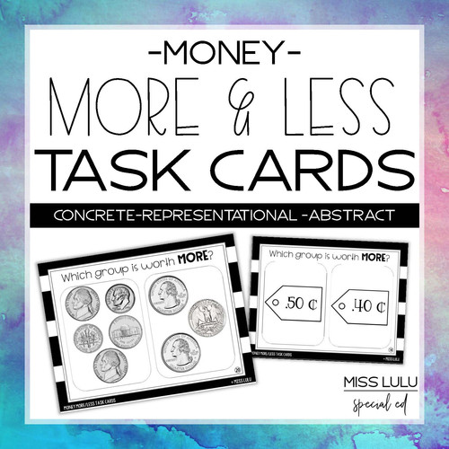 Money More & Less Task Cards | Miss Lulu