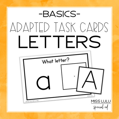 Letters Adapted Task Cards | Miss Lulu