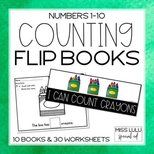 Counting 1-10 Flip Books & Worksheets | Miss Lulu