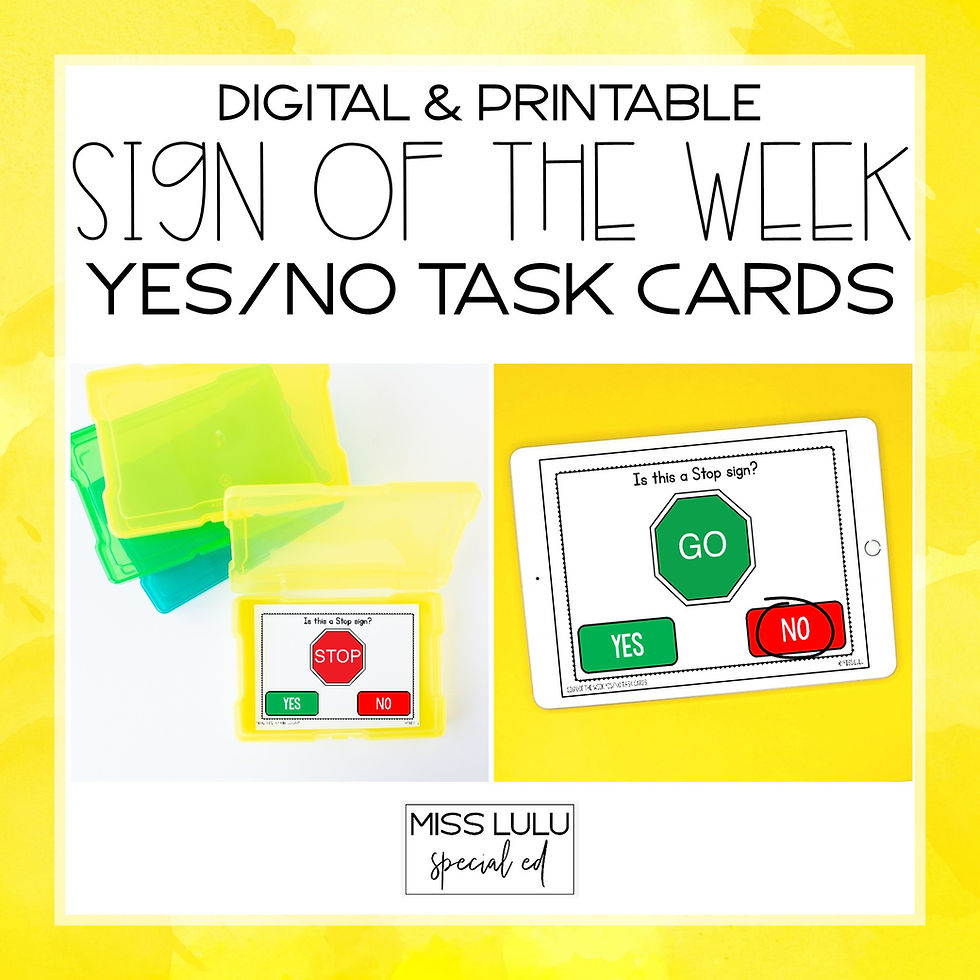 Sign of the Week Yes or No Task Cards - Printable & Google Slides ...