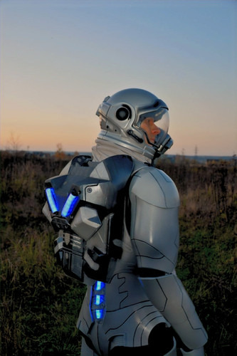 SciFi spacesuit robot grey | AnyRobots Studio
