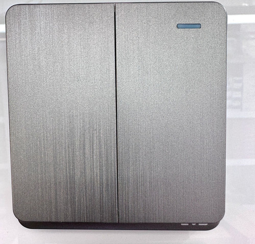 Modern Style Electric Power Two Gang Two Way Wall Switch Grey | VAARMOR ...