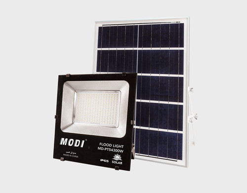 MODI 300W Solar Flood Light With Panel and Remote Non Dimmable Black ...