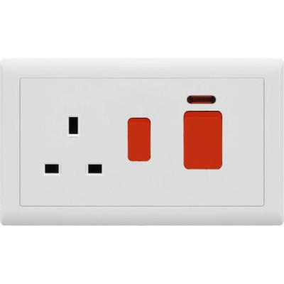 Vmax-45a cooker switch and socket -Ivory Series | VAARMOR LIGHTING