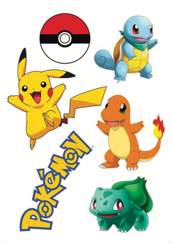 Pokemon Icing Cutouts | chchprintedicing