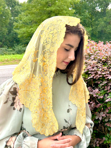 Gold Yellow Angel Mantilla Veil Large | Veils and Mantillas