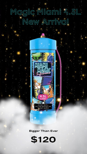 4.5L Miami Magic Infusions 3060g N2O Cannister | Nangs Delivery Brisbane