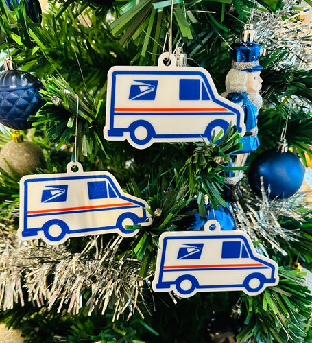 Go Postal USPS LLV Christmas Ornament Set | Cayenne Precision