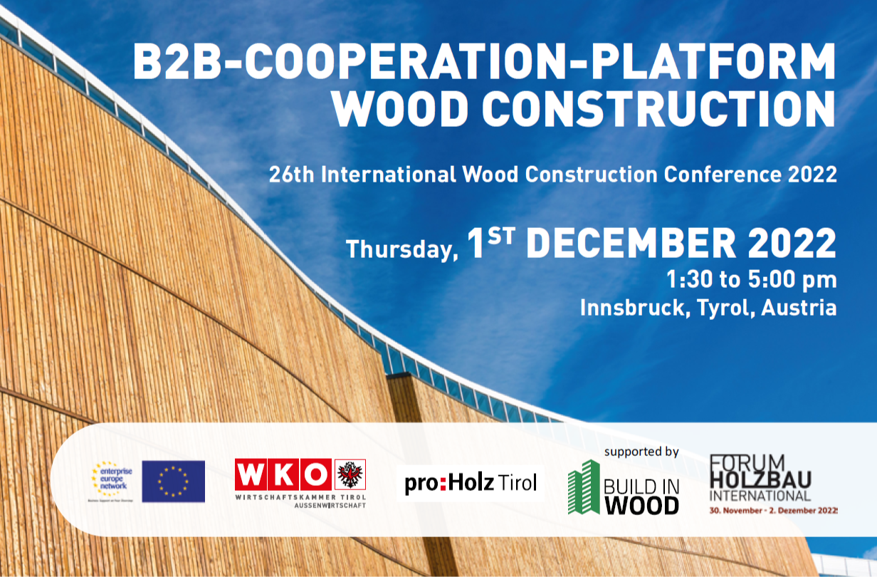 B2B Cooperation Platform Wood Construction 2022 (Hybrid) | Build-in-Wood