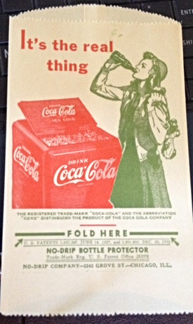 1930's Coca-Cola NO-DRIP BOTTLE PROTECTOR | nostalgiatymes
