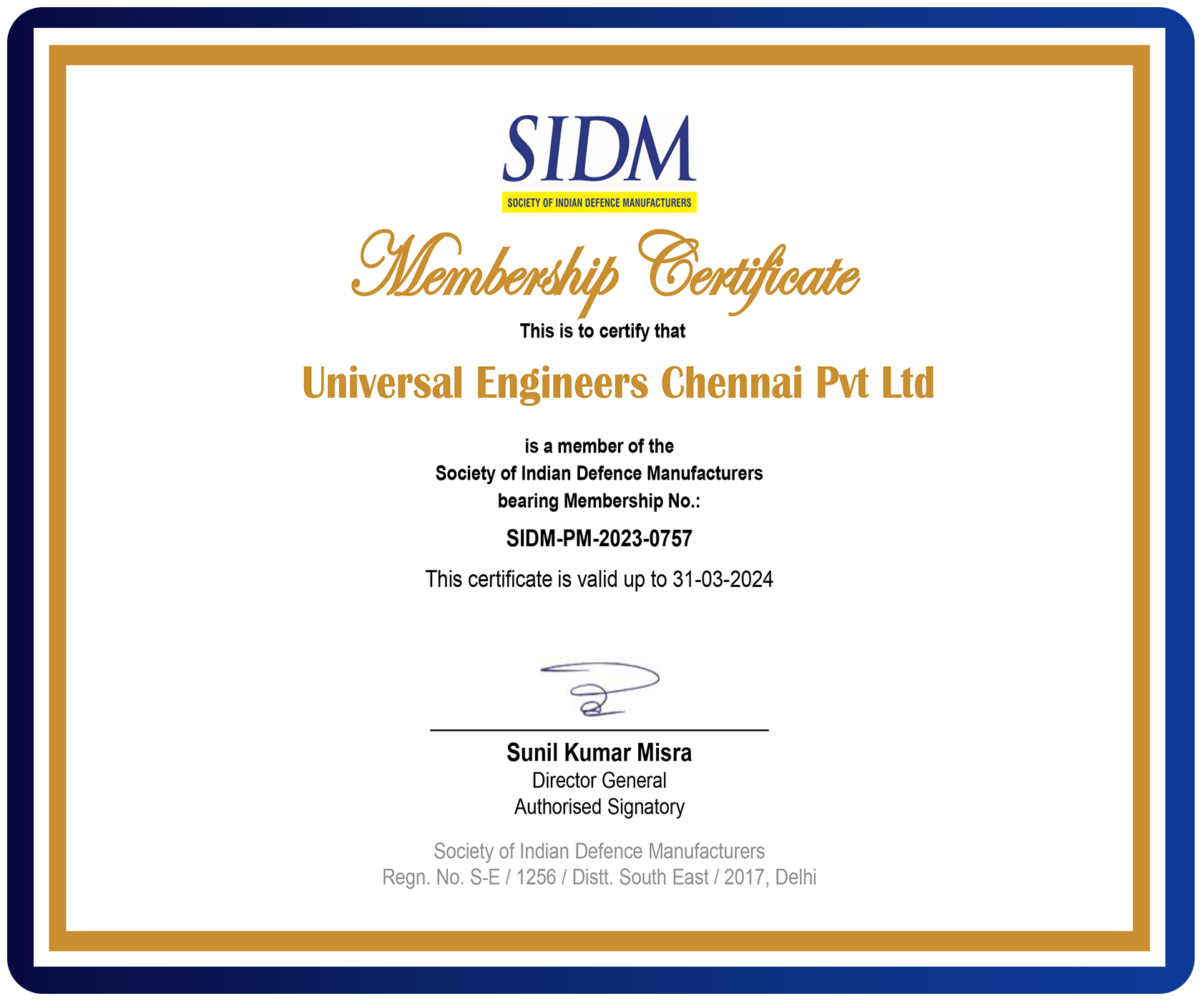 Certificates | Universal Engineers
