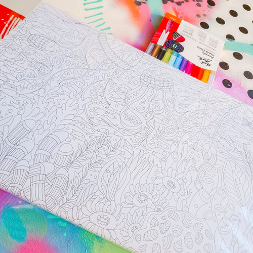 Colouring Canvas Ocean | Hollie Jade Studios