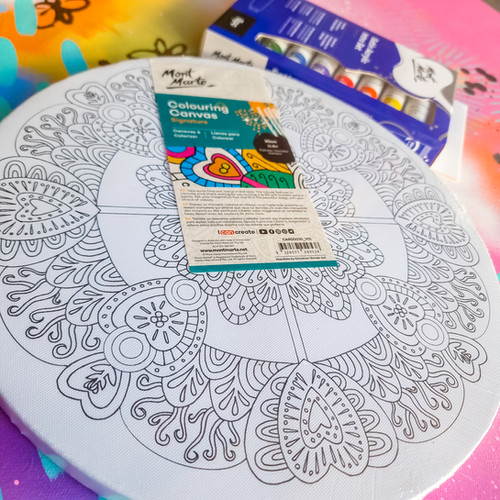 Mandala Colouring Canvas (Style 3) | Hollie Jade Studios