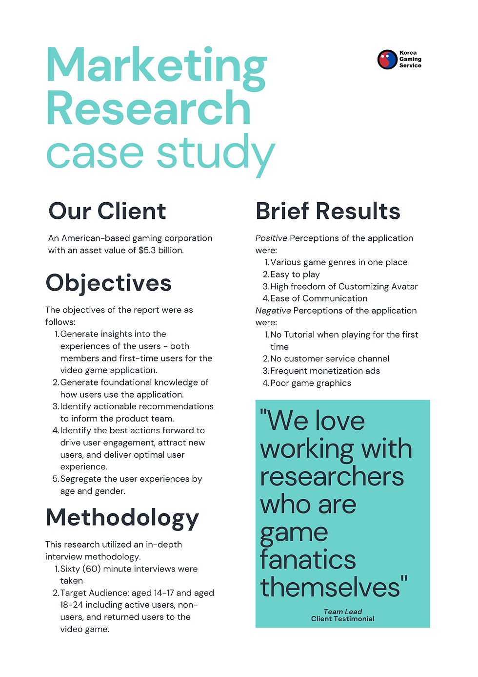 Marketing Research Case Study
