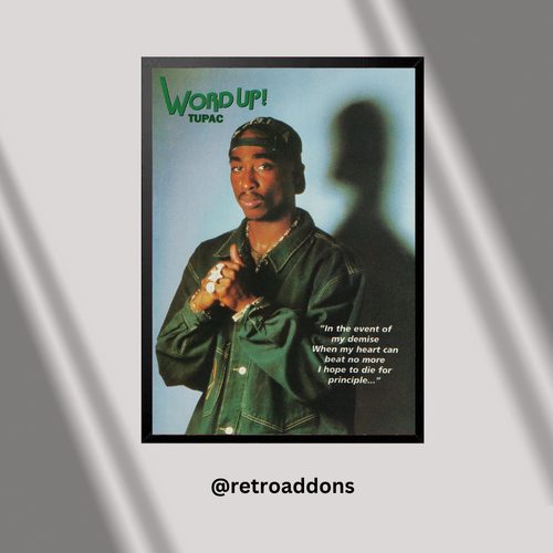 Tupac word up poster | Retro Addons