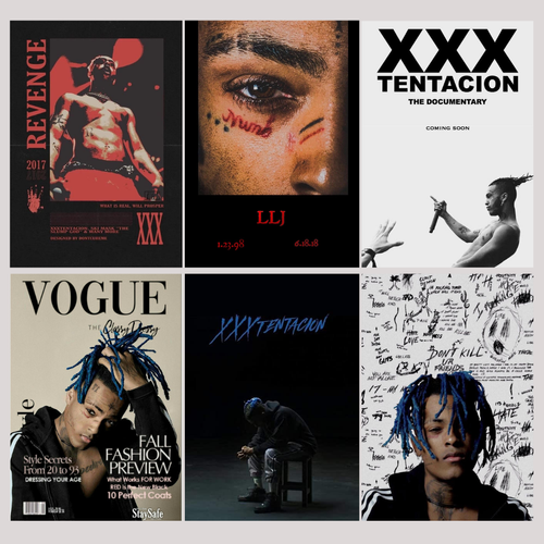 XXX Tentacion posters set of 6 | Retro Addons