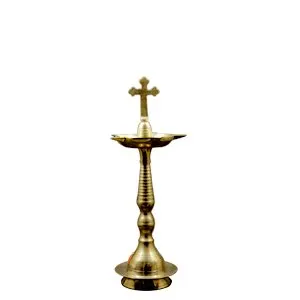 Cross Lamp – Christian Cross Headed Oil Lamp Brass | Heribay