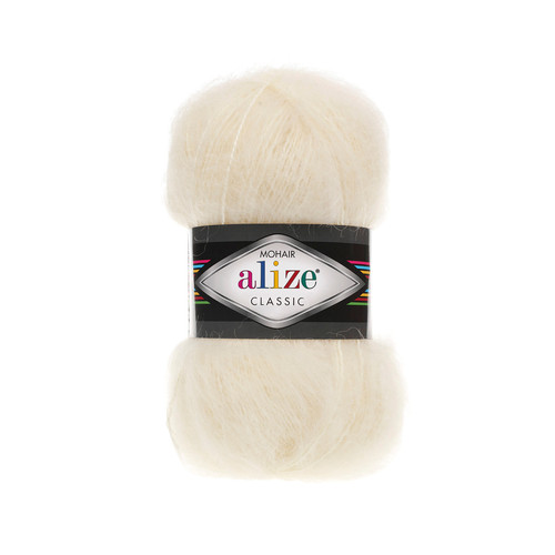 Alize Mohair Classic Cream 01 | De Wolman
