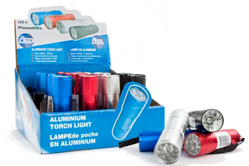PowerDel Flashlight - 9 LED - Display* | OLEGO DISTRIBUTION