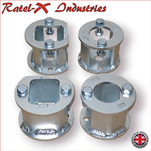 Discovery 2 Lift Blocks 100mm (4 inch) Front & Rear Coil Spring | Ratel ...