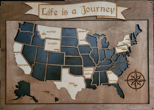 Adventure Travel Map with Capitals | Palmetto Puzzleworks