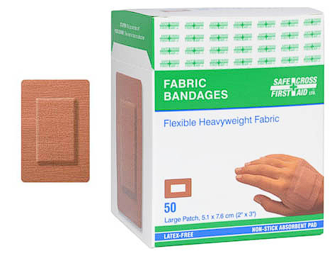 Fabric bandge - Elbow patch (Rectangle) 5.1 x 7.6 cm, Heavyweight, 50 ...