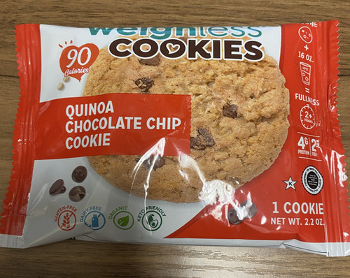12 Quinoa Chocolate Chip Individual Wrapped Cookies | weighlesscookies