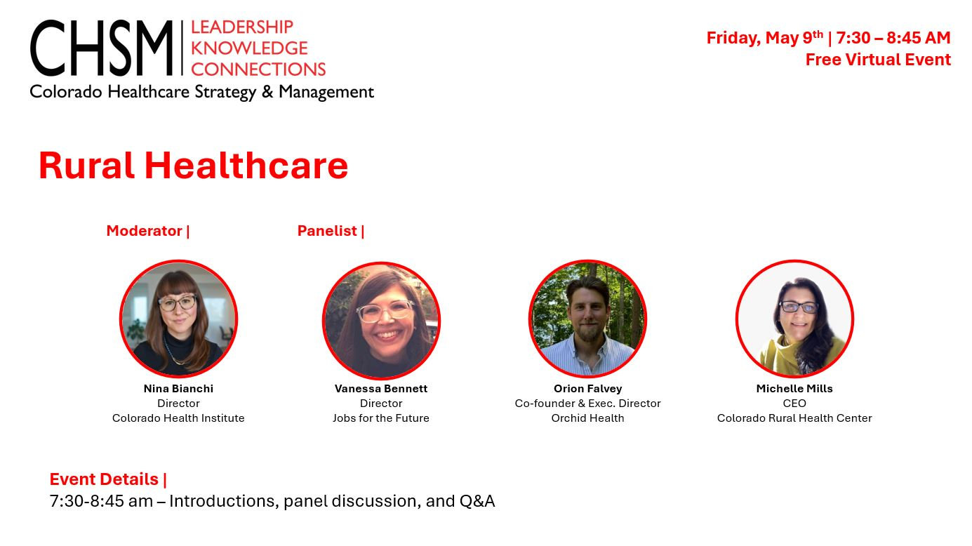 CHSM | May 9, 2025 | Rural Healthcare | CHSM-HealthcareEvent