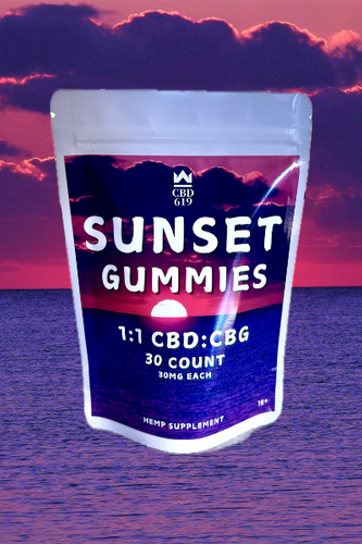 SUNSET GUMMIES 1:1 CBD:CBG | CBD 619