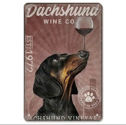 Tin Sign Dachshund | briarroseminigoats